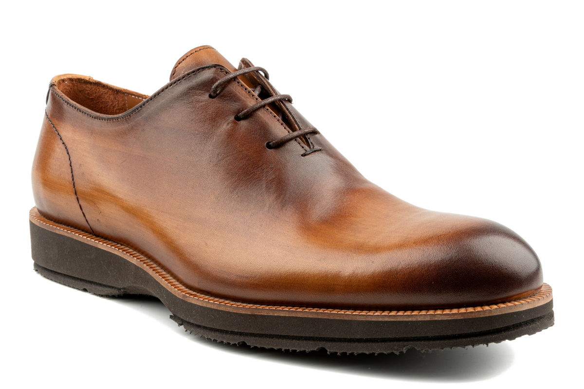 Debbano Ugo Wholecut Oxford Shoes, Crust Leather, Premium Lace-Up, Pla ...