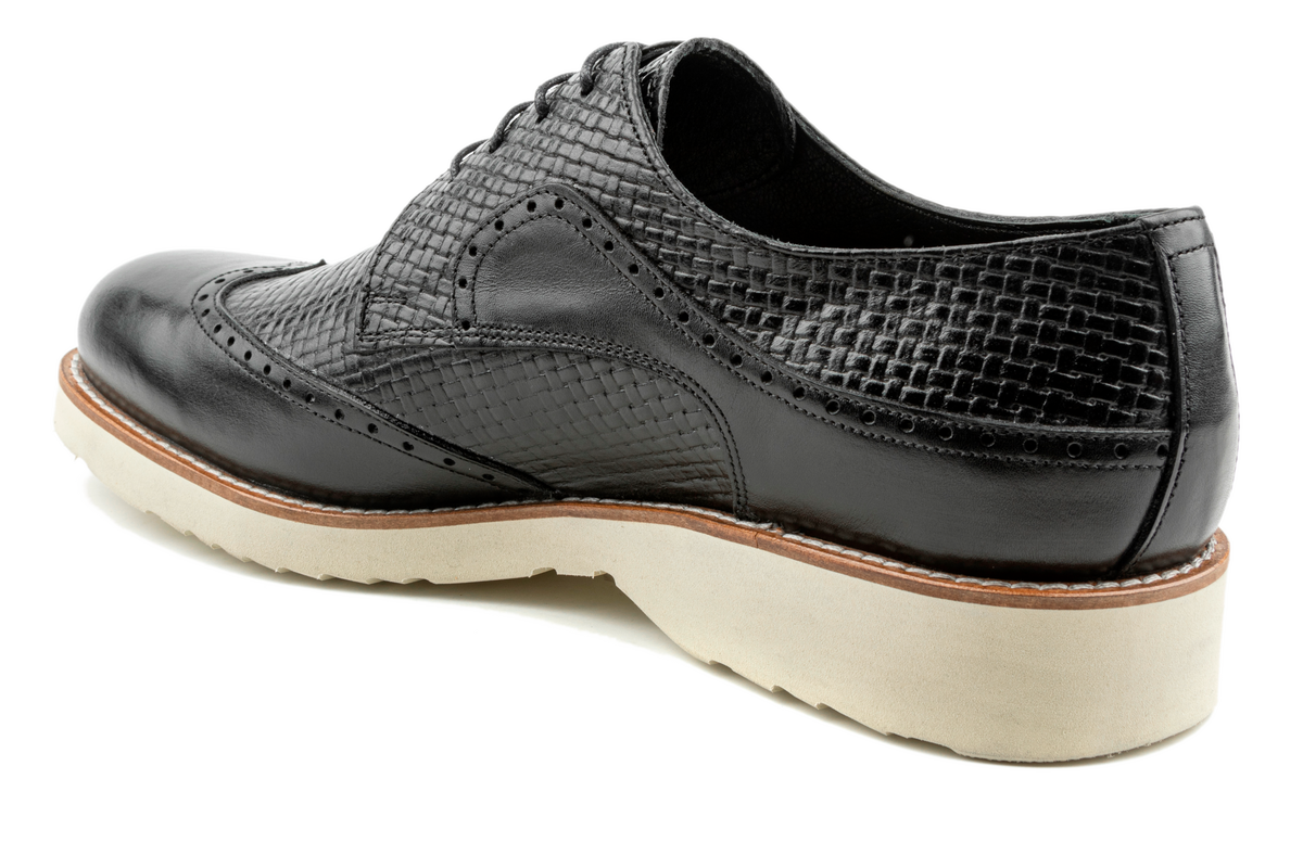 Debbono Poe Derby Style Men's Dress Sneakers, Top Grain Leather Emboss ...